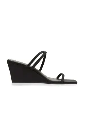 ST. AGNI Strappy Wedge Sandals With Square Toe