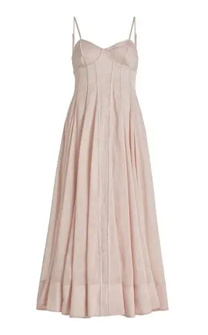 Aje Annie Panelled Midi Dress Au 8 In Pink - 70% Off | Editorialist