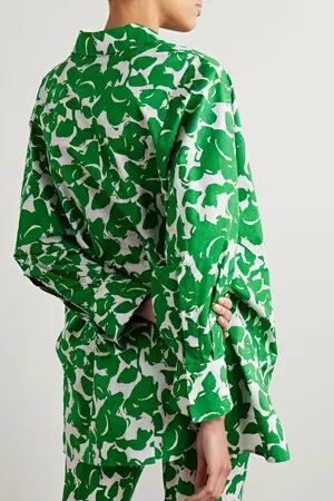 Diane Von Furstenberg Caleb Oversized Printed Cotton-blend Shirt