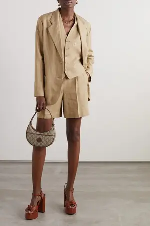Ralph Lauren Jaiden Checked Silk And Linen-blend Tweed Vest