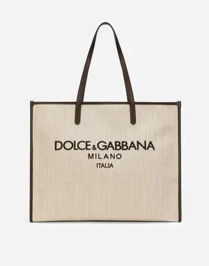 Dolce & Gabbana Large Canvas Shopper - Beige