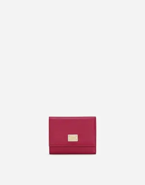 Dolce & Gabbana Dauphine Calfskin French-flap Wallet - Fuchsia