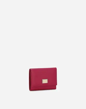 Dolce & Gabbana Dauphine Calfskin French-flap Wallet - Fuchsia