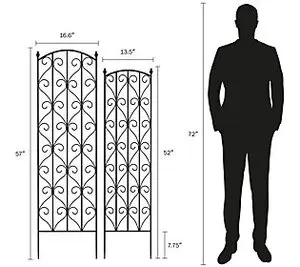 NATURE SPRING Garden Trellis-for Climbing Plant -set Of 2 - One-color