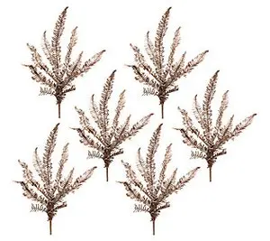 MELROSE Icy Winter Fern Spray