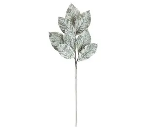 MELROSE Frosted Magnolia Leaf Spray