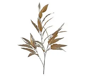 MELROSE Gold Long Blade Eucalyptus Leaf Spray - One-color