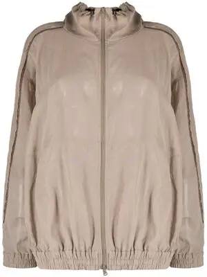 Brunello Cucinelli Monili-embellished Cotton Track Jacket