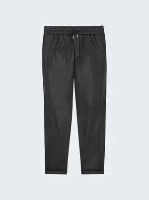 Saint Laurent Lambskin Sweatpants - Black