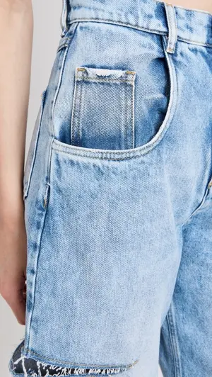 MAISON MARGIELA Denim Jeans With Cutout Detail - Blue