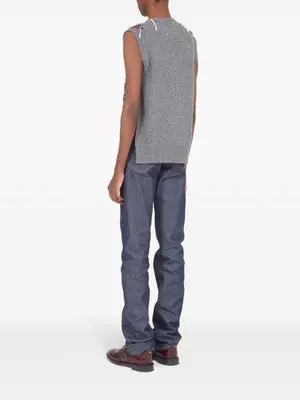 MAISON MARGIELA Cut-out Intarsia Knit Vest