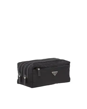 Prada Re-nylon And Saffiano Leather Travel Pouch
