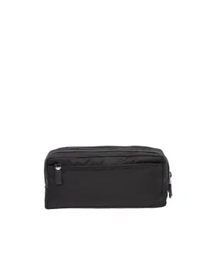 Prada Re-nylon And Saffiano Leather Travel Pouch