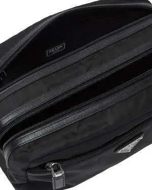 Prada Re-nylon And Saffiano Leather Travel Pouch