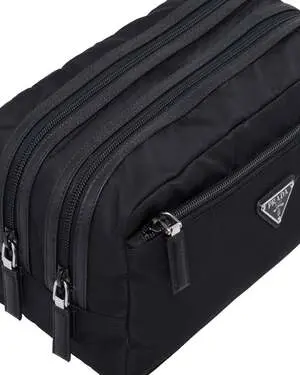 Prada Re-nylon And Saffiano Leather Travel Pouch