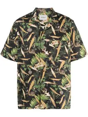 Carhartt Work In Progress Graphic-print Short-sleeve Shirt - Black