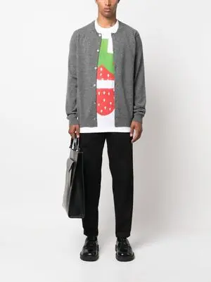 Comme Des Garçons Round-neck Knit Cardigan