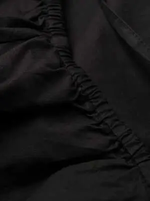 GANNI Open-back Organic Cotton Minidress - Black