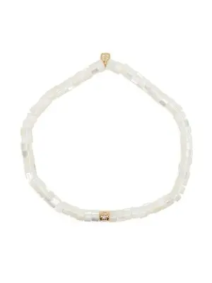 SYDNEY EVAN 14kt Yellow Gold Pearl And Diamond Bracelet - White