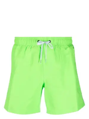Sundek Logo-patch Striped Swim Shorts - Green