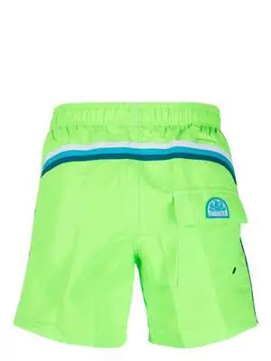 Sundek Logo-patch Striped Swim Shorts