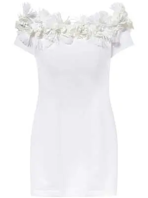 Emilio Pucci Floral-appliqué Off-shoulder Minidress