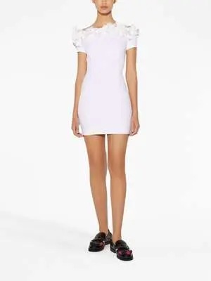 Emilio Pucci Floral-appliqué Off-shoulder Minidress