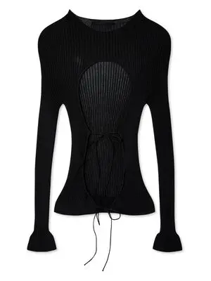 Cecilie Bahnsen Jayla Knitted Top - Black