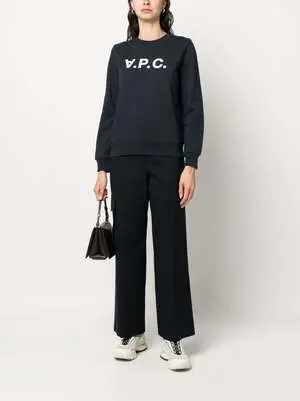 A.p.c. Vpc Logo-print Sweatshirt - Blue