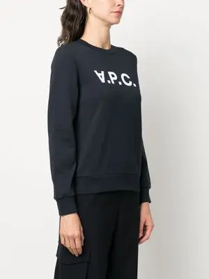 A.p.c. Vpc Logo-print Sweatshirt - Blue
