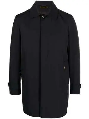 MOORER Classic-collar Trench Coat - Blue