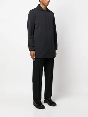 MOORER Classic-collar Trench Coat - Blue