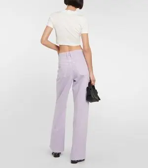 FRAME Le High 'n' Tight Wide-leg Jeans - Purple