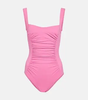 KARLA COLLETTO Karla Colletto Basics Ruched One-Piece Swimsuit Pink