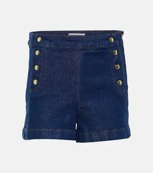FRAME Sailor High-rise Denim Shorts