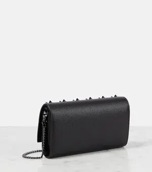 CHRISTIAN LOUBOUTIN Paloma Embellished Leather Wallet On Chain