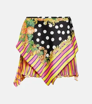 Versace Printed Wrap Miniskirt - Multicoloured