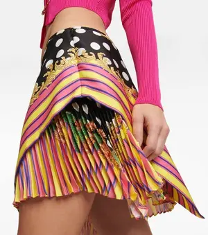 Versace Printed Wrap Miniskirt