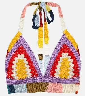 Marni X No Vacancy Inn Knit Crop Top - Multicoloured