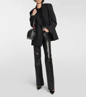 CHRISTIAN LOUBOUTIN By My Side Leather Bucket Bag - Black