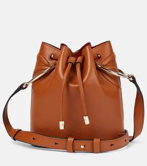 CHRISTIAN LOUBOUTIN By My Side Leather Bucket Bag - Brown