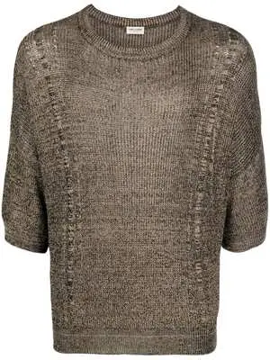Saint Laurent Half-sleeve Knitted Top