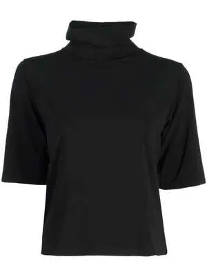 AGNES B. High-neck Short-sleeve T-shirt