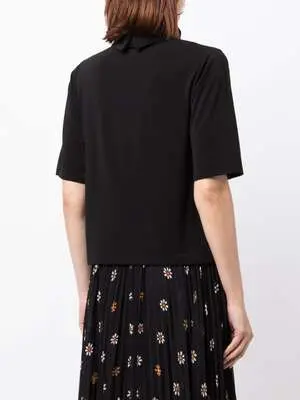 AGNES B. High-neck Short-sleeve T-shirt