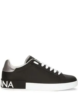 Dolce & Gabbana Logo Patch Low-top Sneakers - Black