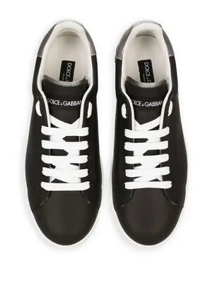 Dolce & Gabbana Logo Patch Low-top Sneakers - Black