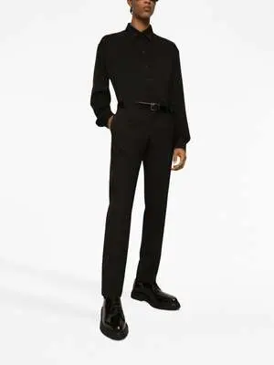 Dolce & Gabbana Straight-leg Tuxedo Trousers - Black