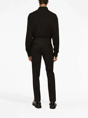 Dolce & Gabbana Straight-leg Tuxedo Trousers - Black