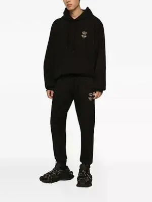 Dolce & Gabbana Embroidered Track Pants - Black
