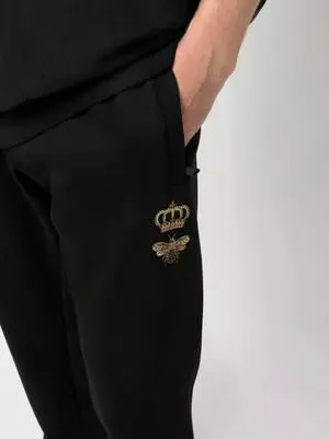 Dolce & Gabbana Embroidered Track Pants - Black